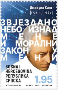 Stamp: Immanuel Kant, Philosopher (Bosnia and Herzegovina, Serbian ...