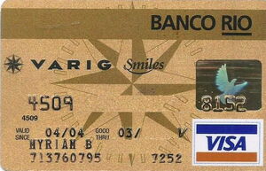 Bank Card: Varig Smile (Banco Rio, ArgentinaCol:AR-VI-0210.01