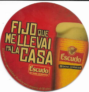 Beer Coaster: Escudo (Compania Cervecerias Unidas (Heineken), ChileCol ...