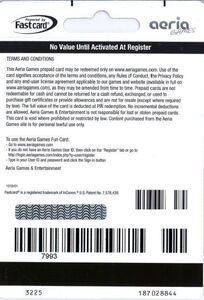 Gift Card: Aeria Funcard (On-Line Games Under 5 Cards, Australia(Aeria ...