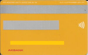 Bank Card: Axess Platinum (Akbank T.A.Ş., Türkiye (Turkey)Col:TR-MC-0695