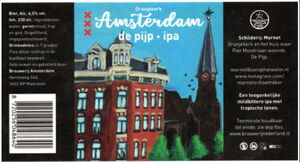 Drink Label: Amsterdam De pijp IPA (Brouwerij Nederland, NetherlandsCol ...