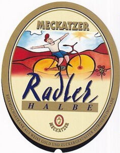 Drink Label: Meckatzer Radler Halbe (Meckatzer Löwenbräu Benedikt Weiss ...