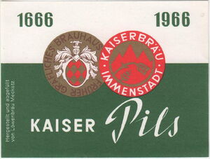 Drink Label: Kaiser Pils (Meckatzer Löwenbräu Benedikt Weiss KG ...