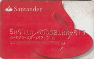 Bank Card: Santander (Banco Santander, ChileCol:CL-MS-0004.03