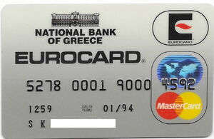 Bank Card: NATIONAL BANK OF GREECE EUROCARD MasterCard (National Bank ...