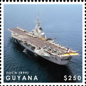 Stamp: Foch (R99) (Guyana(Aircraft Carriers) Mi:GY 8632,Sn:GY 4238b,Yt ...