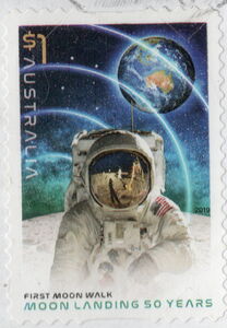 Stamp: First Moon Walk (Australia(50th Anniversary of the Moon Landing ...