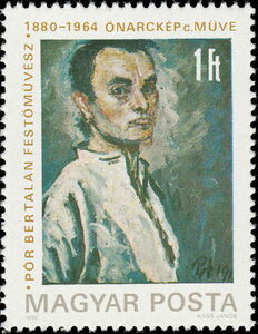 Stamp: Birth Centenary of Bertalan Pór (1880-1964) (HungaryMi:HU 3450A ...