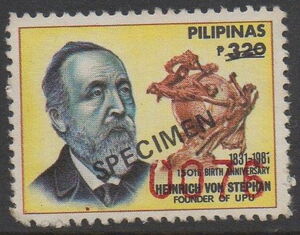 Stamp: Heinrich von Stephan - 150th Birth anniv. (PhilippinesNgo:PH 1008S
