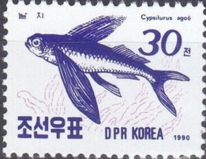 Sello: Japanese Flying Fish (Cypsilurus agoo) (Corea del Norte(Fishes ...