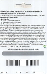 Geschenkkarte: Guthabenkarte (Xbox, Deutschland, Bundesrepublik(Xbox ...