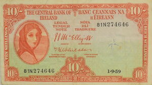 Banknote: 10 Shillings (Ireland(Central Bank of Ireland (1943-1960 ...