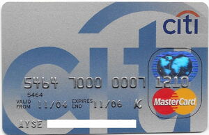 Bank Card: citi MasterCard (Citibank, GreeceCol:GR-MC-0368