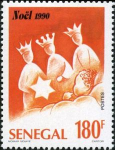 Stamp: Three Kings (Senegal(Christmas 1990) Mi:SN 1109,Sn:SN 907,Yt:SN ...
