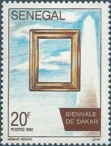 Stamp: Painting – Picture Frame (Senegal(Dakar Biennale) Mi:SN 1245,Sn ...