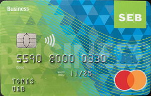 Bank Card: SEB bank business card (SEB Bank, LithuaniaCol:LT-MC-0034