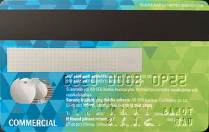 Bank Card: SEB bank business card (SEB Bank, LithuaniaCol:LT-MC-0034