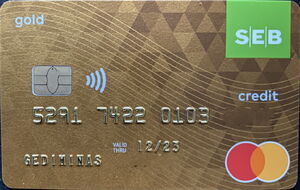 Bank Card: SEB bank credit card (SEB Bank, LithuaniaCol:LT-MC-0038