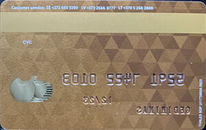 Bank Card: SEB bank credit card (SEB Bank, LithuaniaCol:LT-MC-0038