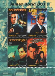 Stamp: James Bond 007 Movie Posters (Large Format) (Somalia: Illegal ...