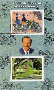 Stamp: Mickey Mouse 75th Birthday with Walt Disney (Somalia: Illegal ...