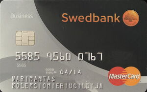 Cartões de bancos: Swedbank MasterCard (Swedbank, LituâniaCol:LT-MC-0042