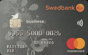 Bankkarte: Swedbank MasterCard (Swedbank, LitauenCol:LT-MC-0044