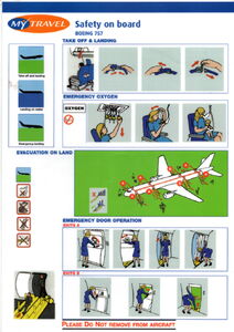 Safety Card: Boeing 757 (My Travel Airways, United Kingdom of Great ...