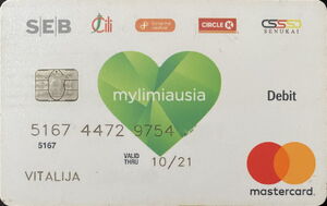 Bank Card: SEB bank MasterCard (SEB Bank, LithuaniaCol:LT-MC-0056