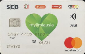 Bank Card: SEB bank MasterCard (SEB Bank, LithuaniaCol:LT-MC-0058