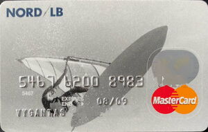 Bank Card: NORD/LB MasterCard (NORD/LB Lietuva, LithuaniaCol:LT-MC-0067