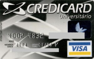 Cartões de bancos: Credicard - Universitário (Credicard, BrasilCol:BR ...
