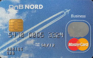 Bank Card: DnB NORD MasterCard (DnB Nord, LithuaniaCol:LT-MC-0070