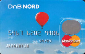 Bank Card: NORD/LB MasterCard (DnB Nord, LithuaniaCol:LT-MC-0071
