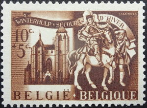 Stamp: 7th Winter Relief - Saint Leonardus's Church Zoutleeuw (Belgium ...