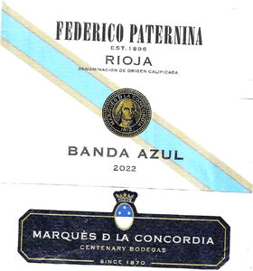 Drink Label: Federico Paternina Banda Azul Rioja (Marqués de la ...