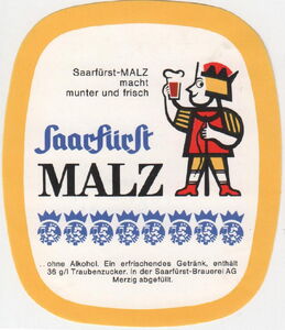 Drink Label: Saarfürst Malz (Saarfürst Brauerei, Germany, Federal ...