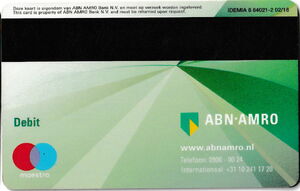 Bankkarte: ABN-AMRO Betaalpas (ABN-AMRO Bank, NiederlandeCol:NL-MS-0064