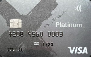 Bank Card: Citadele VISA (Citadele Bankas, LithuaniaCol:LT-VI-0055