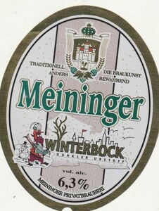 Flaschenetikett: Meininger Winterbock (Meininger Privatbrauerei ...
