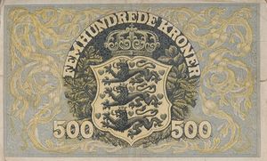 Banknote: 500 Kroner (Denmark(1910-1929 Issue) Wor:P-24b