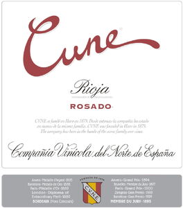 Drink Label: Cune Rioja Rosado (Compañía Vinícola del Norte de España S ...