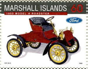 Stamp: Model A roadster, 1903 (Marshall Islands(100th Anniversary of ...