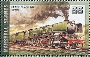 Stamp: Class 242, Spain (Marshall Islands(Trains) Mi:MH 736,Sg:MH 734