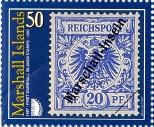 Stamp: German Marsall Island 20pf stamp (Marshall Islands(International ...