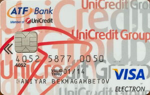 Bank Card: ATF Bank VISA ELECTRON (Atfbank, KazakhstanCol:KZ-VE-0034.02