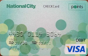 Bank Card: NationalCity Bank VISA (National City Bank, United States of ...