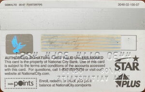 Bank Card: NationalCity Bank VISA (National City Bank, United States of ...