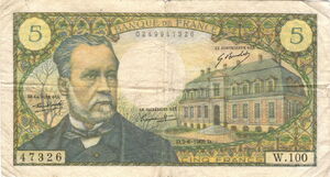 Banknote: 5 Franc (France(1962-1979 Issue) Wor:P-146b.6r